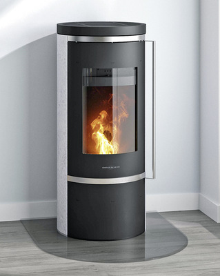 Wassergeführte Pelletöfen - ﻿Schön eingebunden